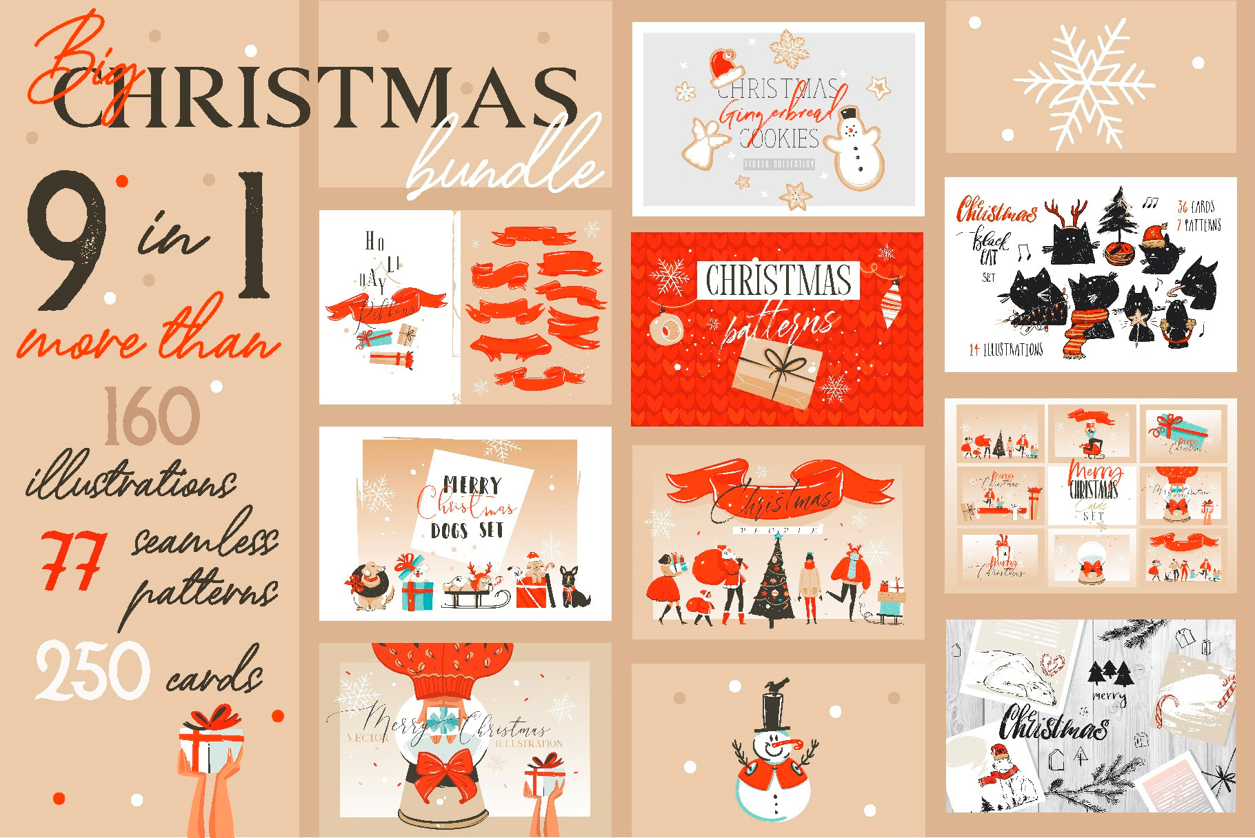 Big Christmas bundle, an Animal Illustration by Anastasy_helter