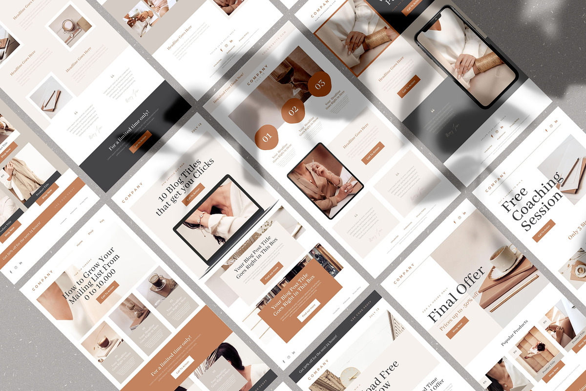 24 CANVA Newsletter Templates, a Marketing Template by AndrewPixel