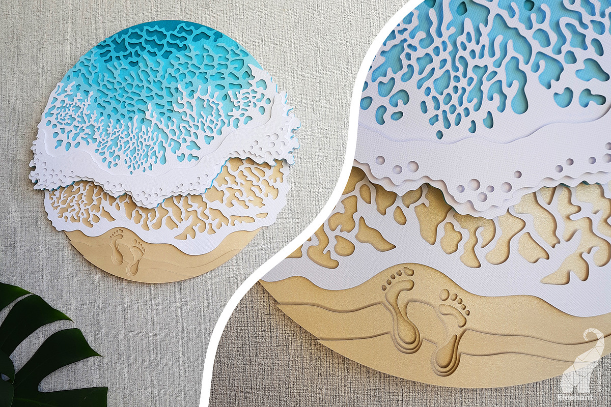 3D layered sea SVG Cricut cut files, an Object Graphic by 3D studio ...