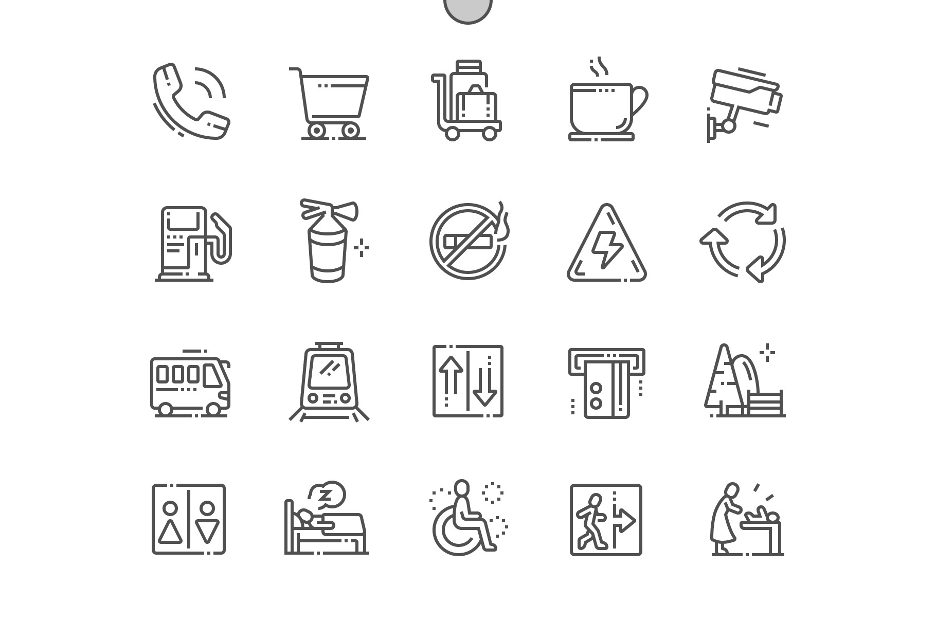 Public signs Line Icons, an Outline Icon by Palau