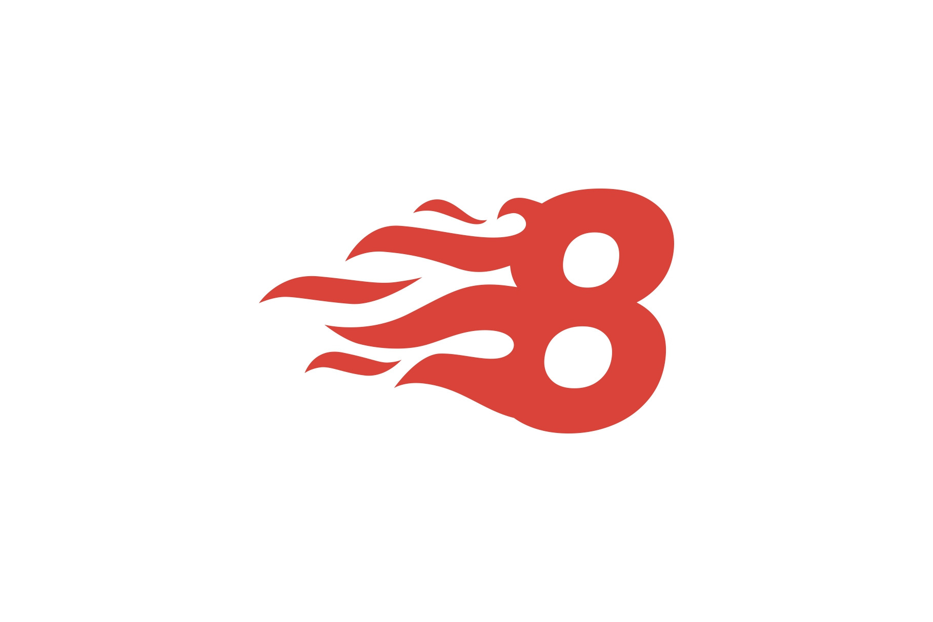 eight 8 number fire flame hot logo, a Branding & Logo Template by VSTRD ...