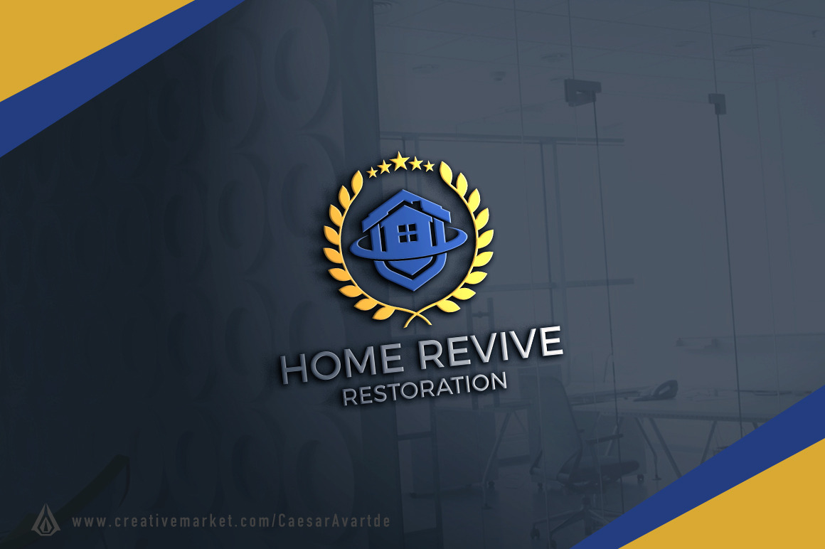 Home Restoration Logo Template | Branding & Logo Templates ~ Creative ...