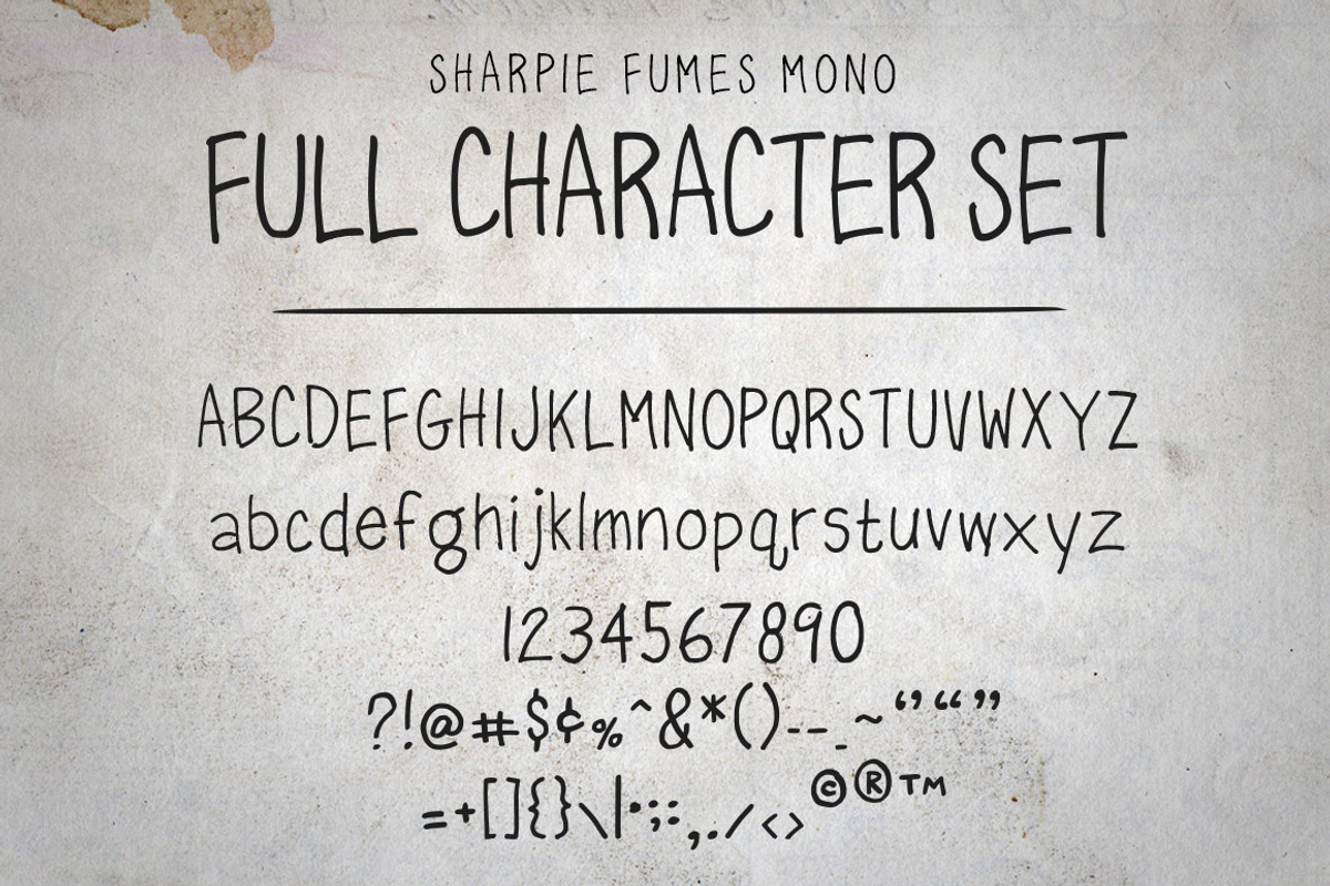 Sharpie Fumes Font Family, a Sans Serif Font by Glen Gauthier