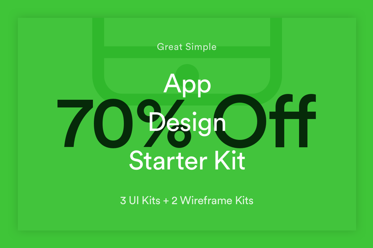 App Design Starter Kit, an UI Kit Template by Great Simple