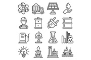 Utilities Icons Set. Electricity, a Technology Illustration by in8finity