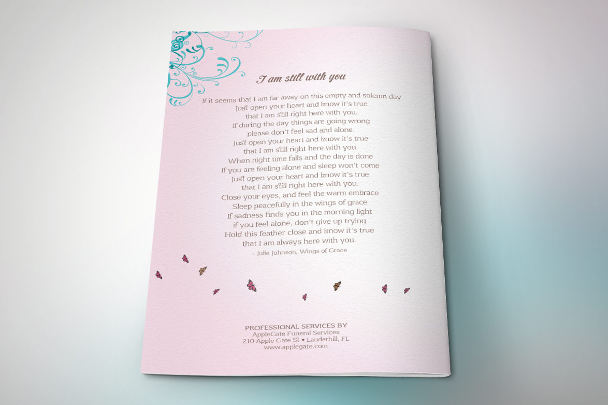 Flourish Funeral Program Template, a Templates & Theme by Godserv Designs