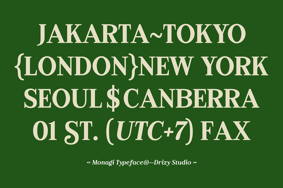 Monagi – Retro Golf Serif Font, a Serif Font by Drizy