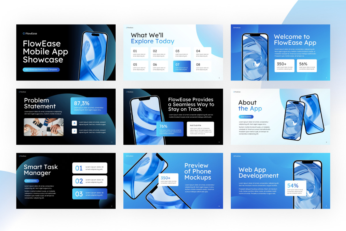 Mobile App Showcase Google Slides