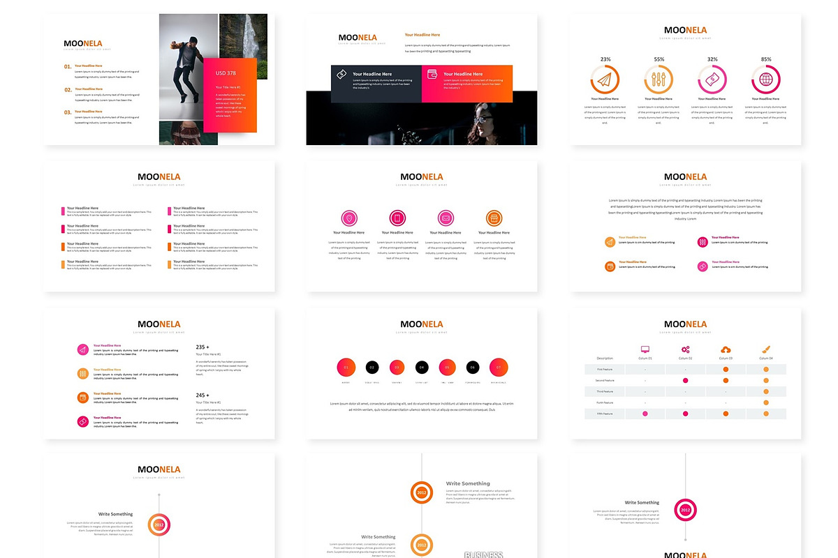 Moonela - Google Slides Template, a Presentation Template by AQR Studio