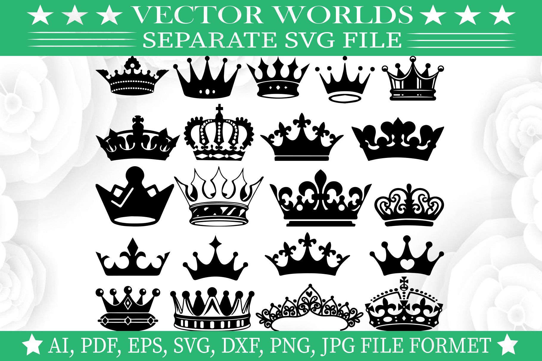 Crown Svg, Princess, Queen Svg, an Object Graphic by VectorWorlds