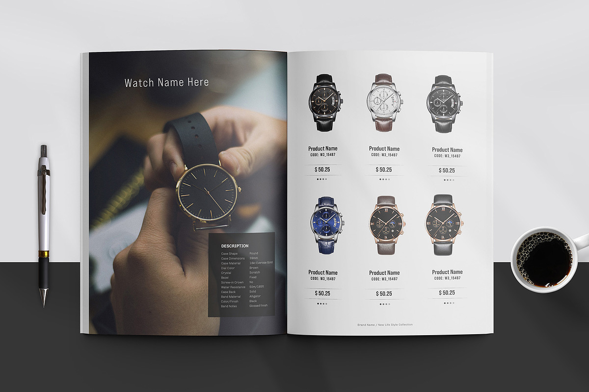 Watch Product Catalog Template