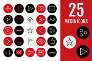 50 Media Icons, an Icon by Designs By Alfredo