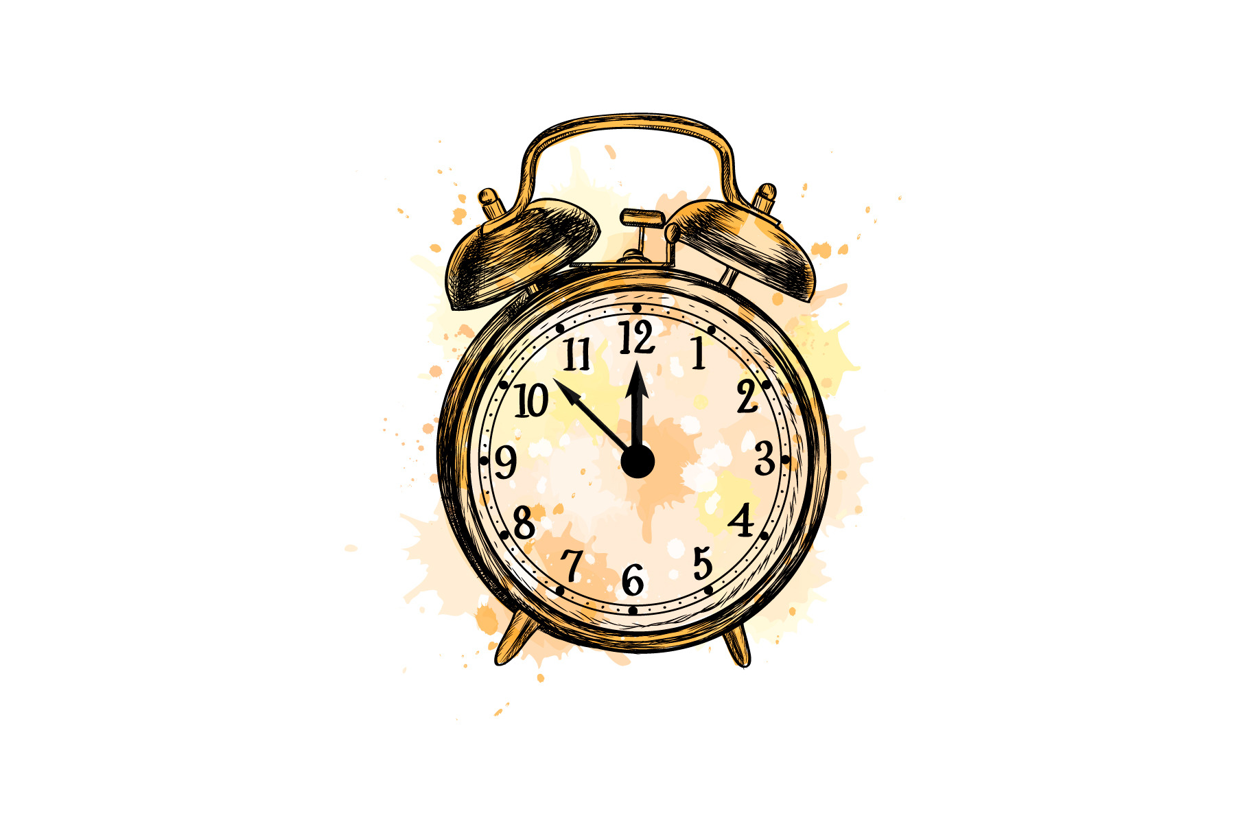 Alarm clock analog classic vintage, an Object Illustration by 3D Tai
