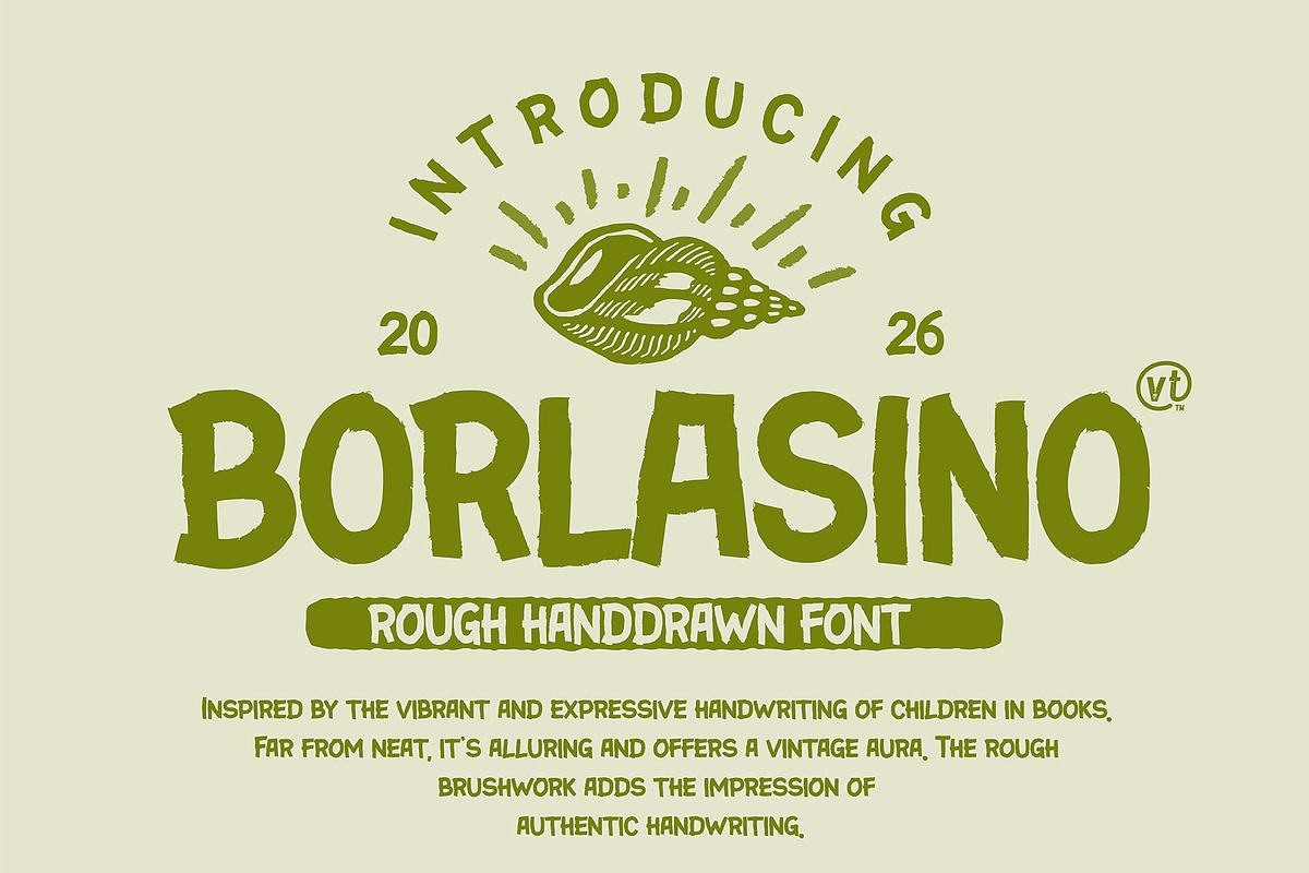 VT Borlasino Handdrawn Vintage Font, a Sans Serif Font by ViactionType