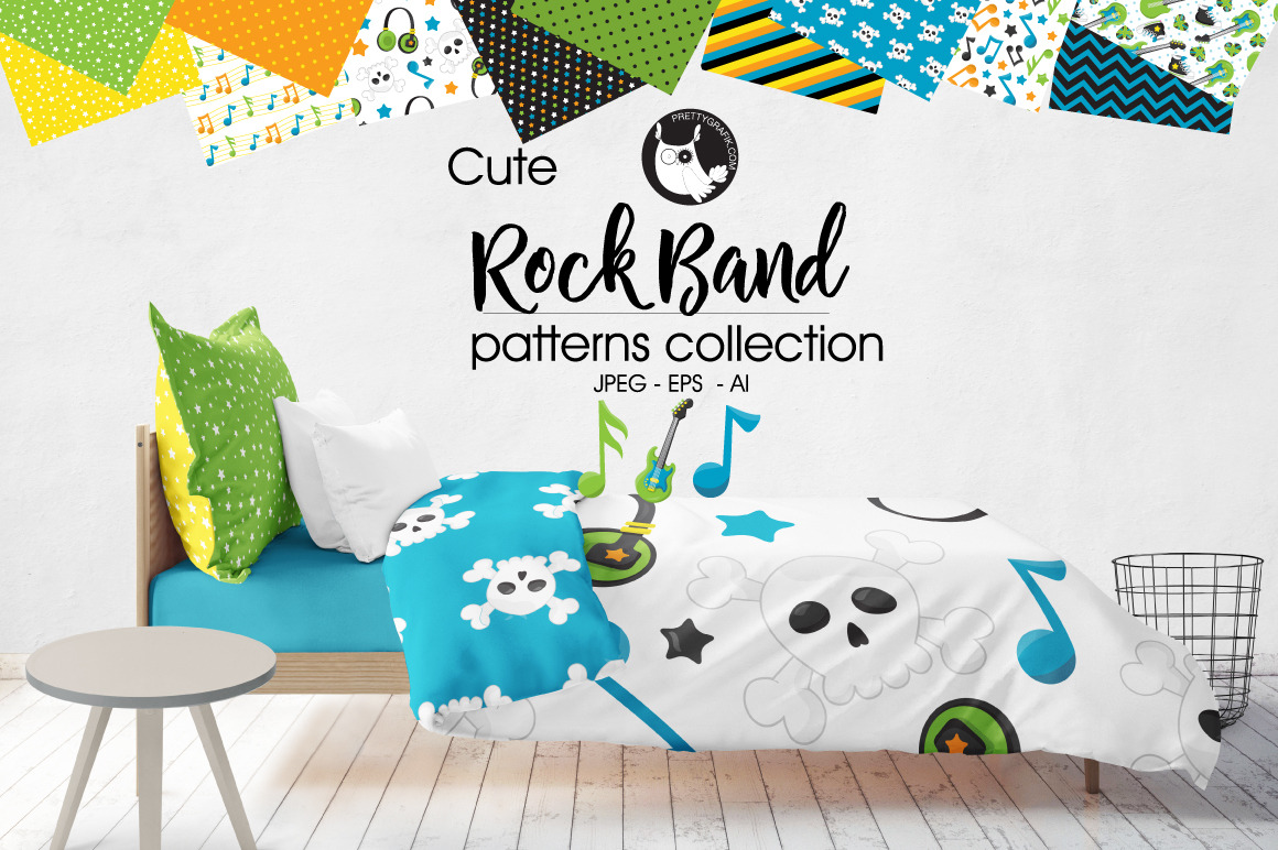 ROCK BAND Pattern collection, a Pattern Graphic by PrettyPatterns