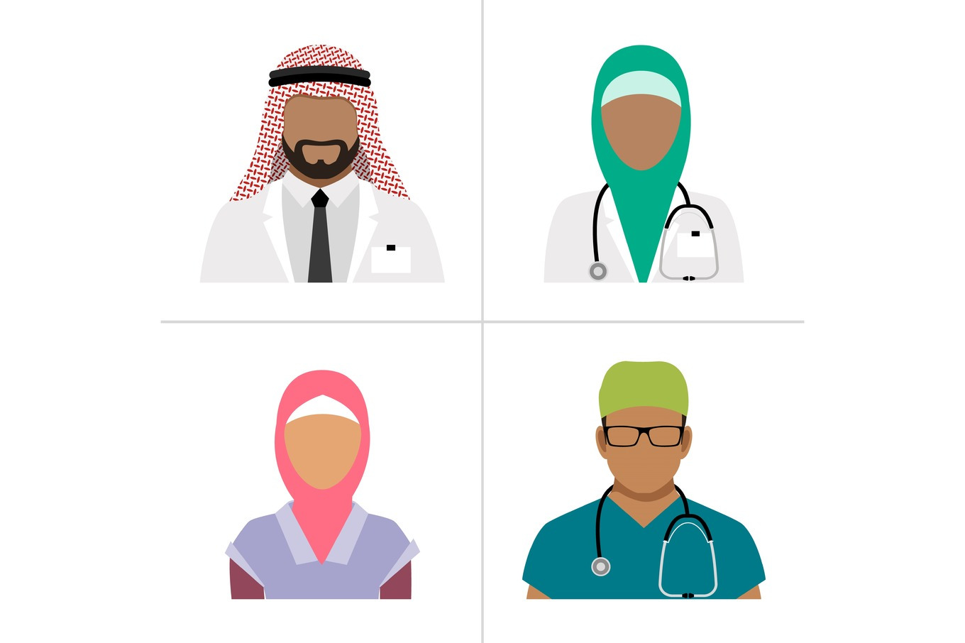 Muslim health care professionals, a Healthcare Illustration by Stock ...