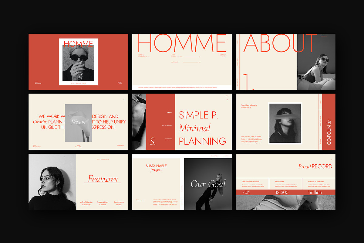 HOMME Company Profile, a Presentation Template by Simple P.