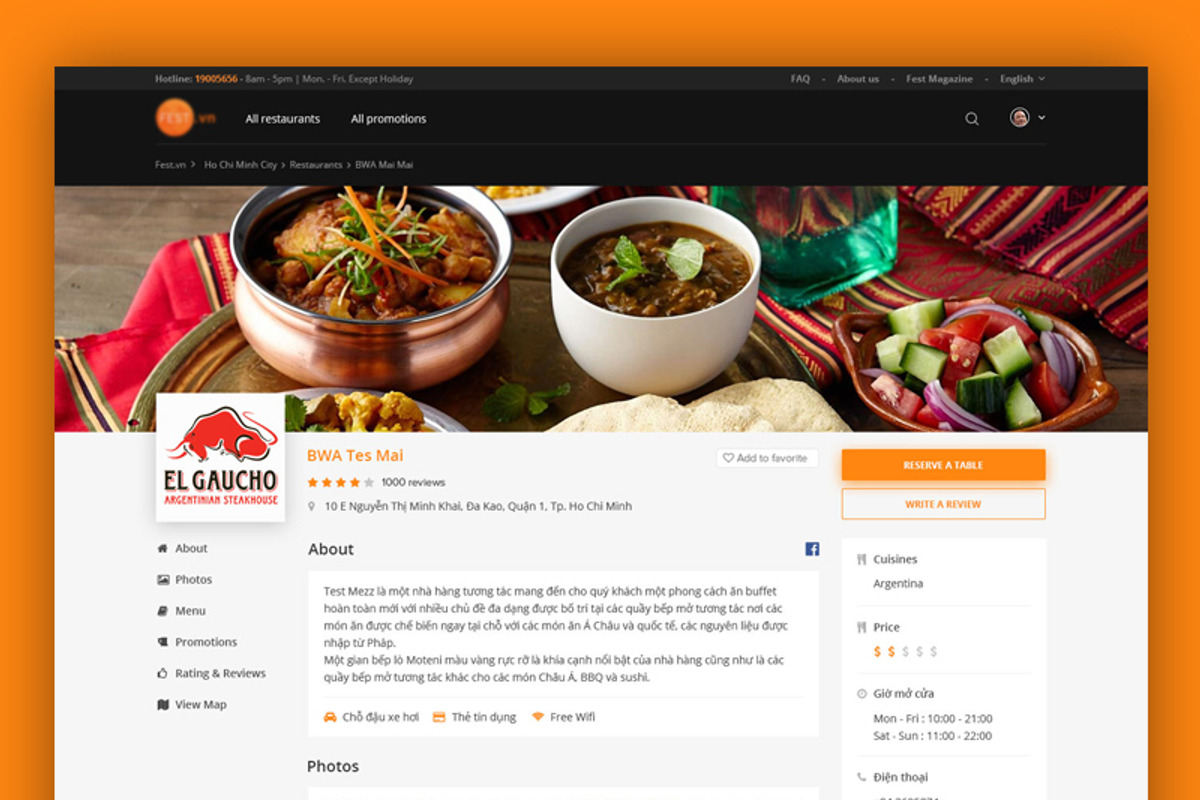 Table Booking Website, a Websites & App Template by Zoush