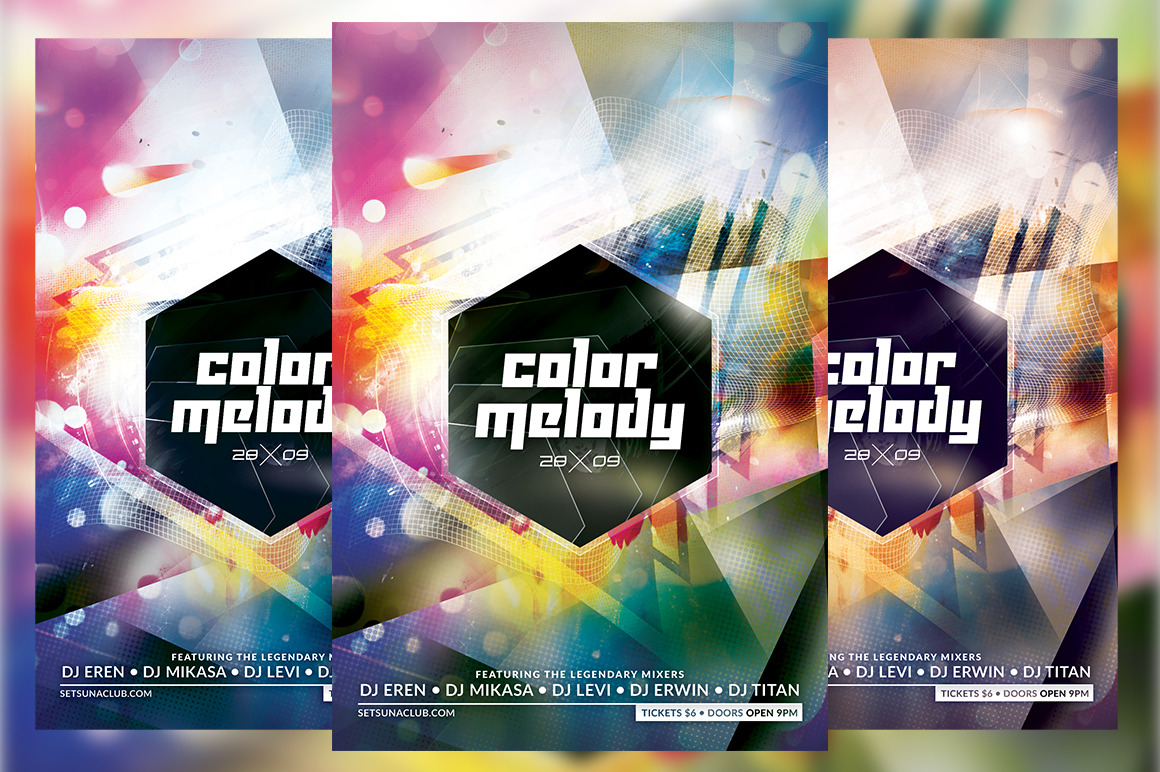 Color Melody Flyer, a Flyer Template by KiraYamato Design Studio