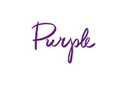 Handwritten names of colors purple, a Background Graphic by Rommeo79