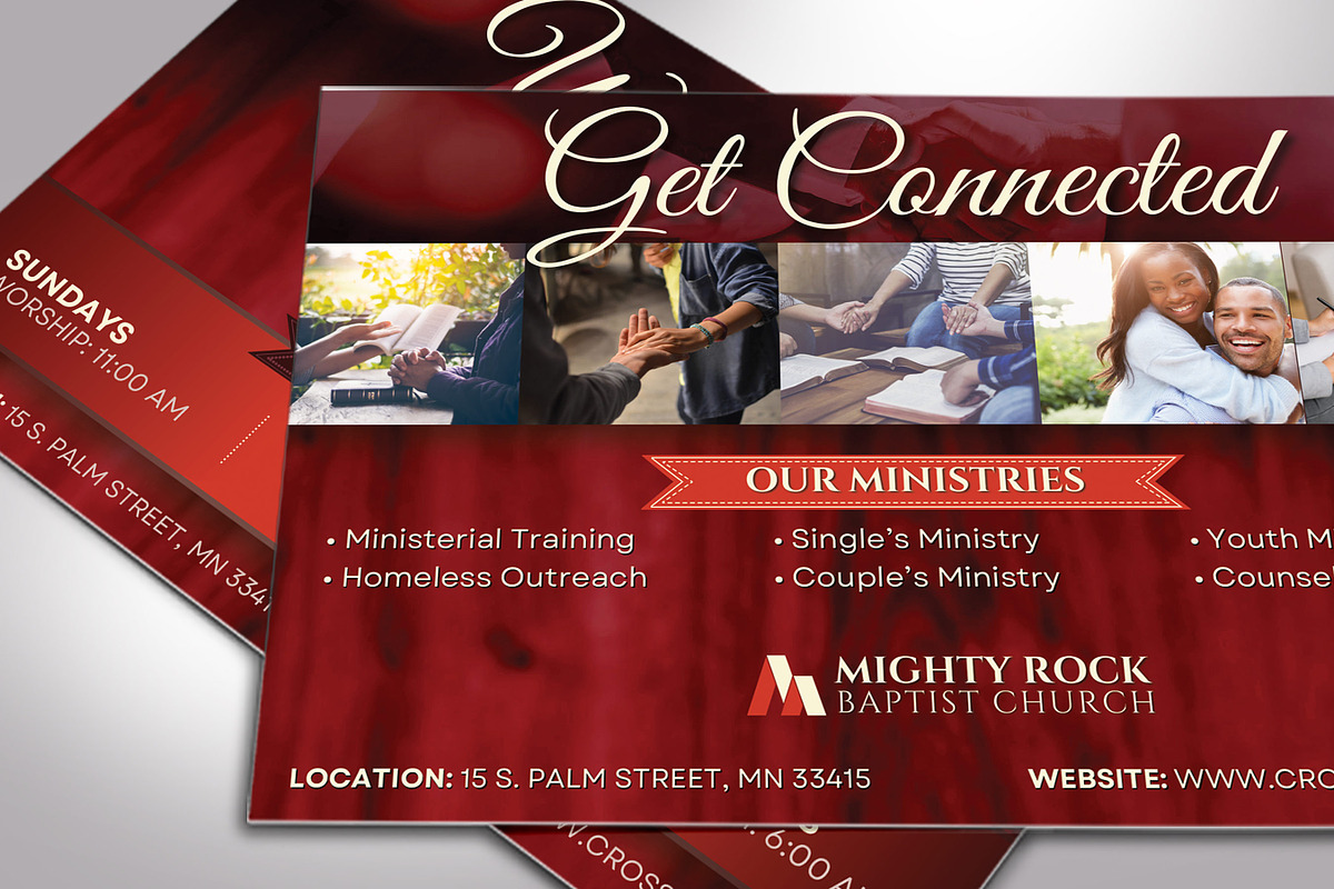 Church Welcome Card Canva Template