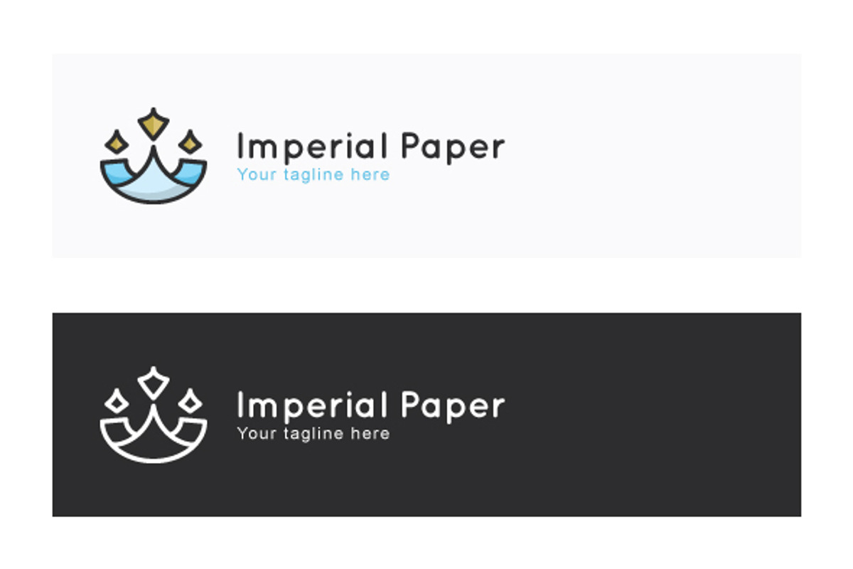 Imperial Paper - Abstract Crown, a Branding & Logo Template by VecRas