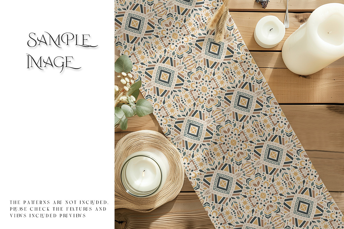 Table Runner with Smart Objects, a Household Mockup by mock-ups