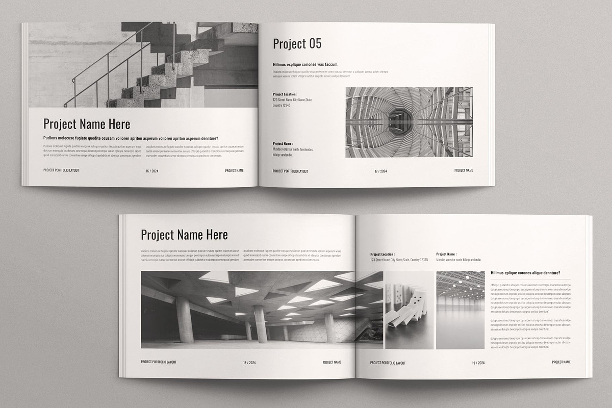 Project Portfolio Template Landscape, a Brochure Template by ...