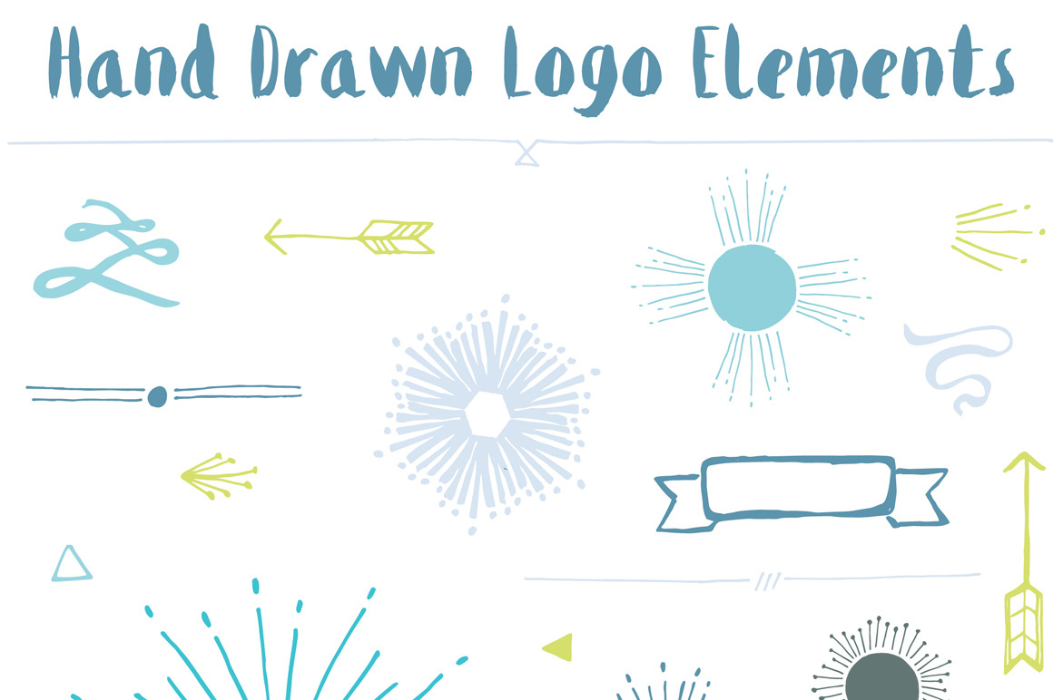 Hand Drawn Logo Elements, an Illustration by FIELDandFOUNTAIN