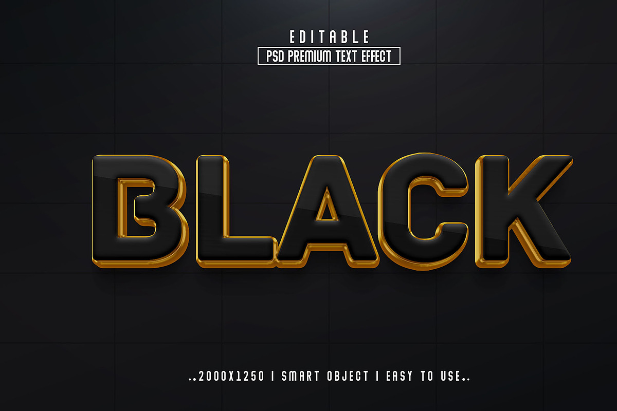 Black Metallic 3D Text Effect Style, a Layer Style Add-On by Md Jahidul99