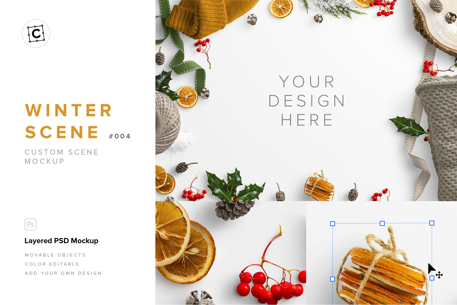 Winter Custom Scene Mockup #004, a Product Mockup by Custom Scene