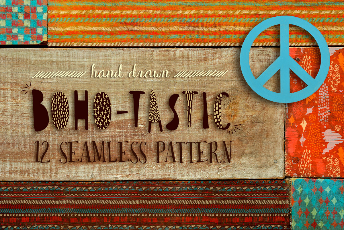 Boho-tastic set: 12 patterns•85% OFF | Graphic Patterns ~ Creative Market