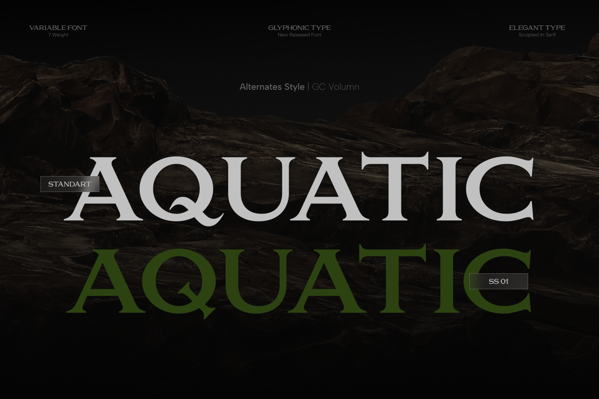 GC Volumn - Elegant Serif Typeface, a Serif Font by Glyphonic