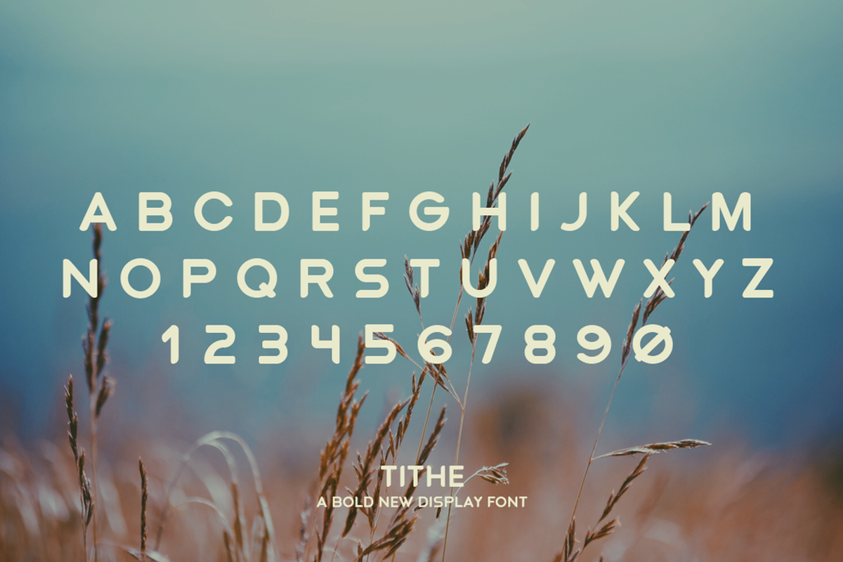Tithe - A Bold New Display Font, a Font by Construct Supply Co.