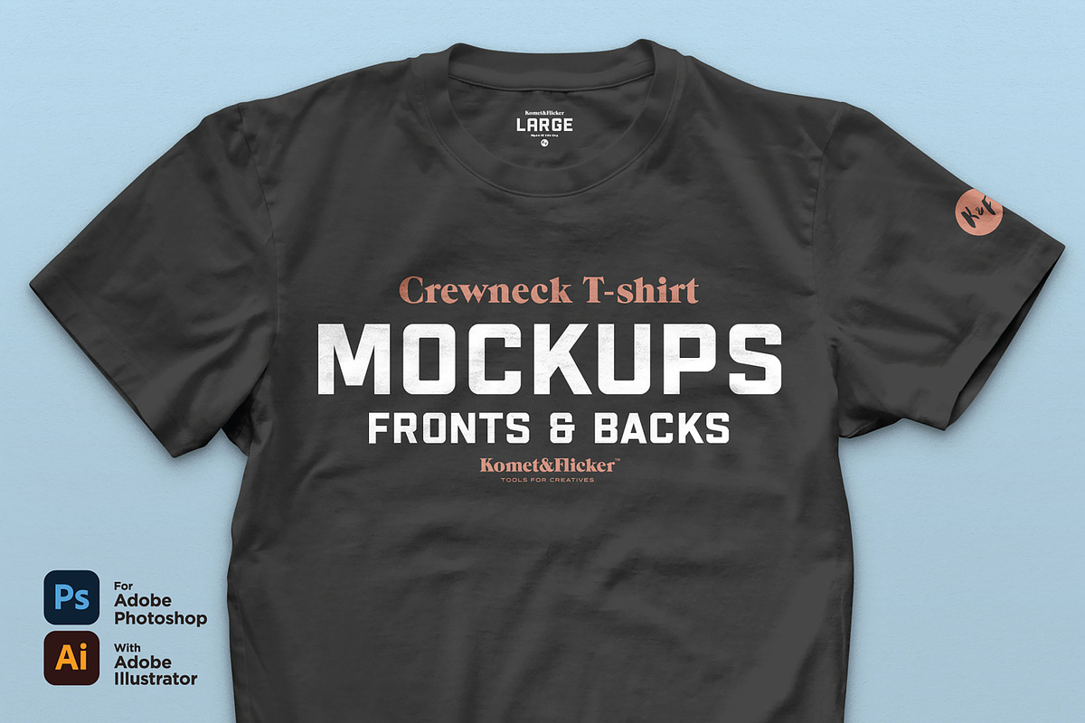 Crewneck T-Shirt Mockups