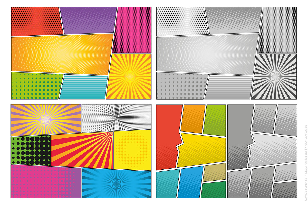 Comic Elements Vector HUGE Set!, an Illustration by FourLeafLover