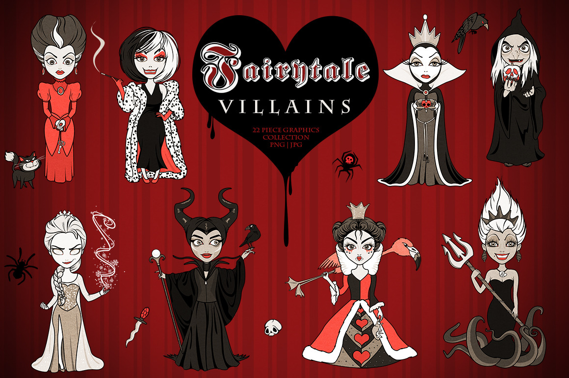 Fairytale Villains Graphics Set, an Illustration by Dapper Dudell