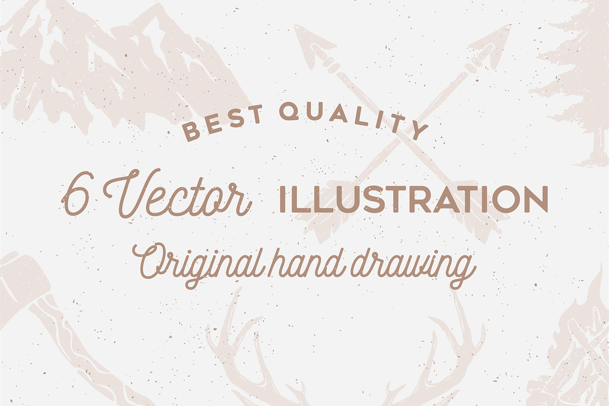 6 Vintage Nature Badges, a Branding & Logo Template by prasetyadavid