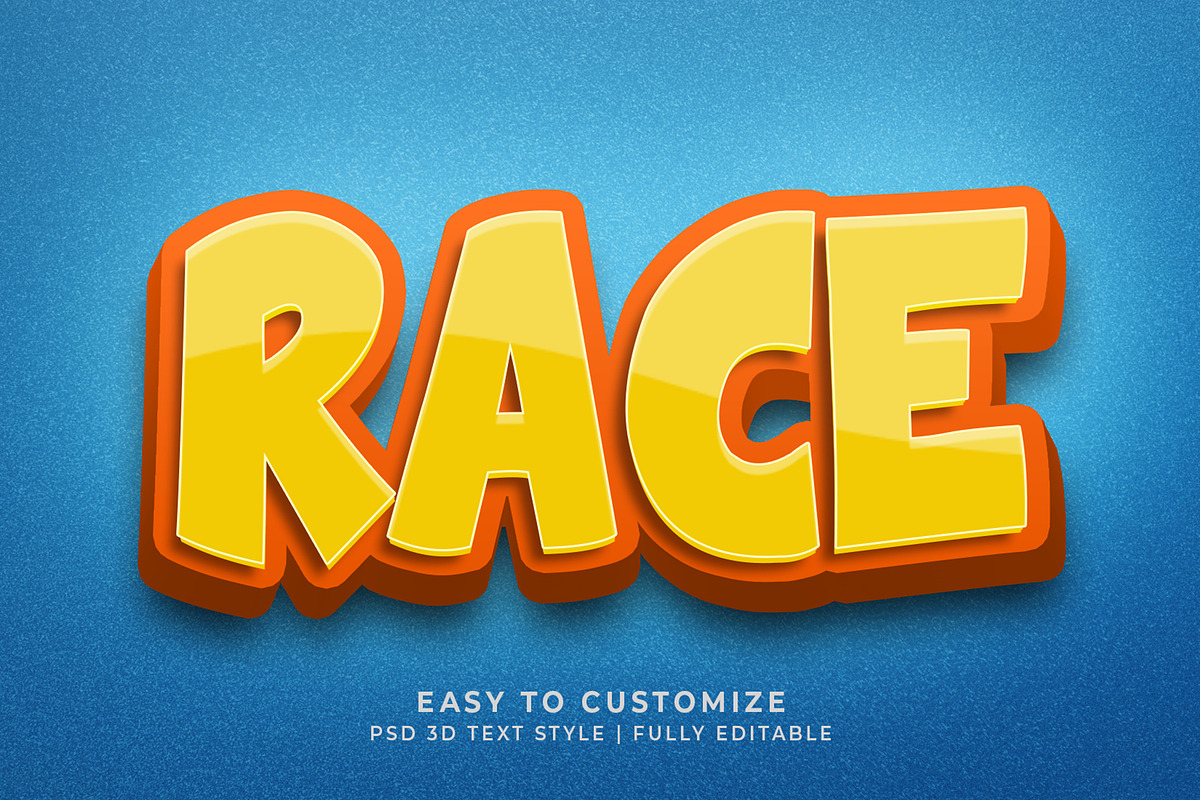 Race Text Style Effect Mockup, a Layer Style Add-On by thefutive ...