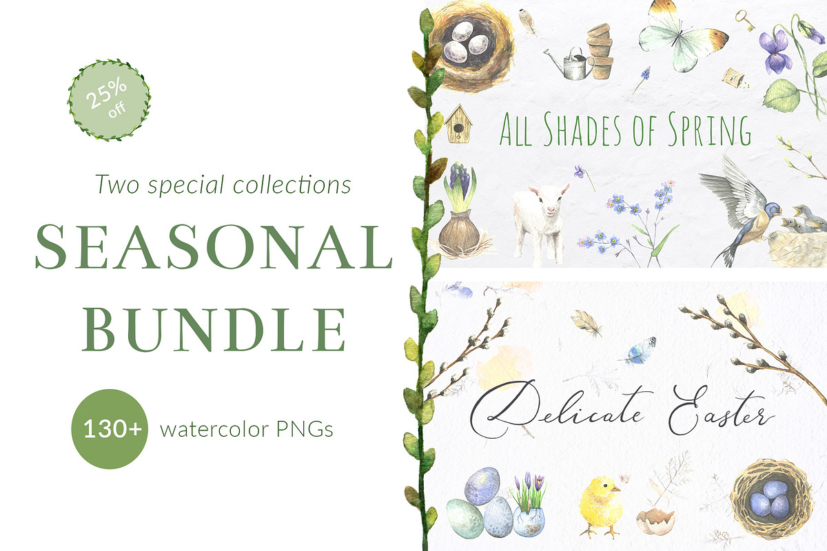 Seasonal Bundle, a Seasonal Illustration by SophieLittleEye