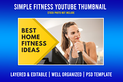 Simple Fitness YouTube Thumbnail (PSD)