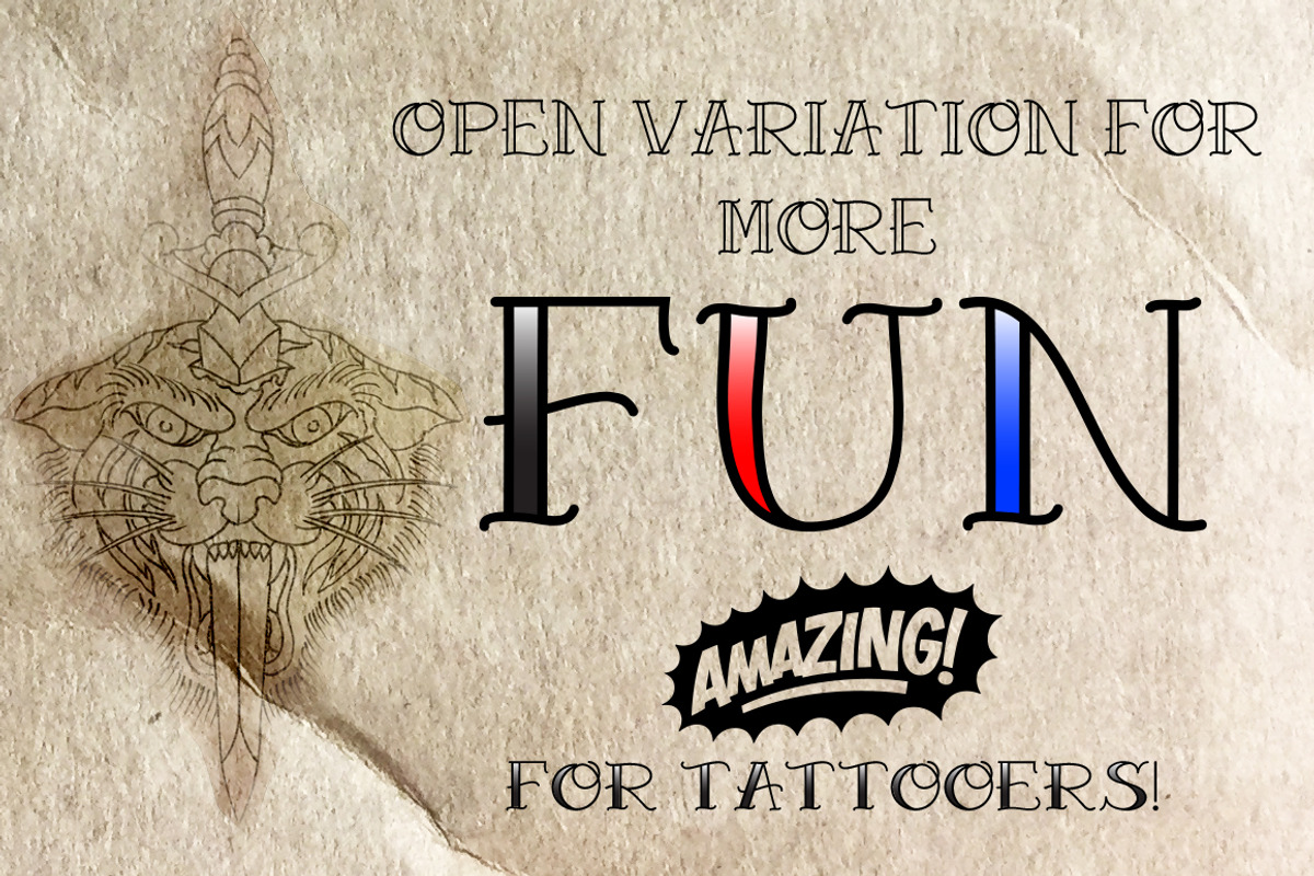 Pike Traditional Tattoo Font, a Serif Font by Aloha Bhava