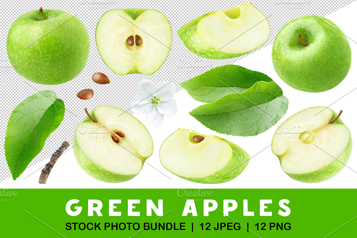 Green apples, an Object Graphic by Fruits+Veggies