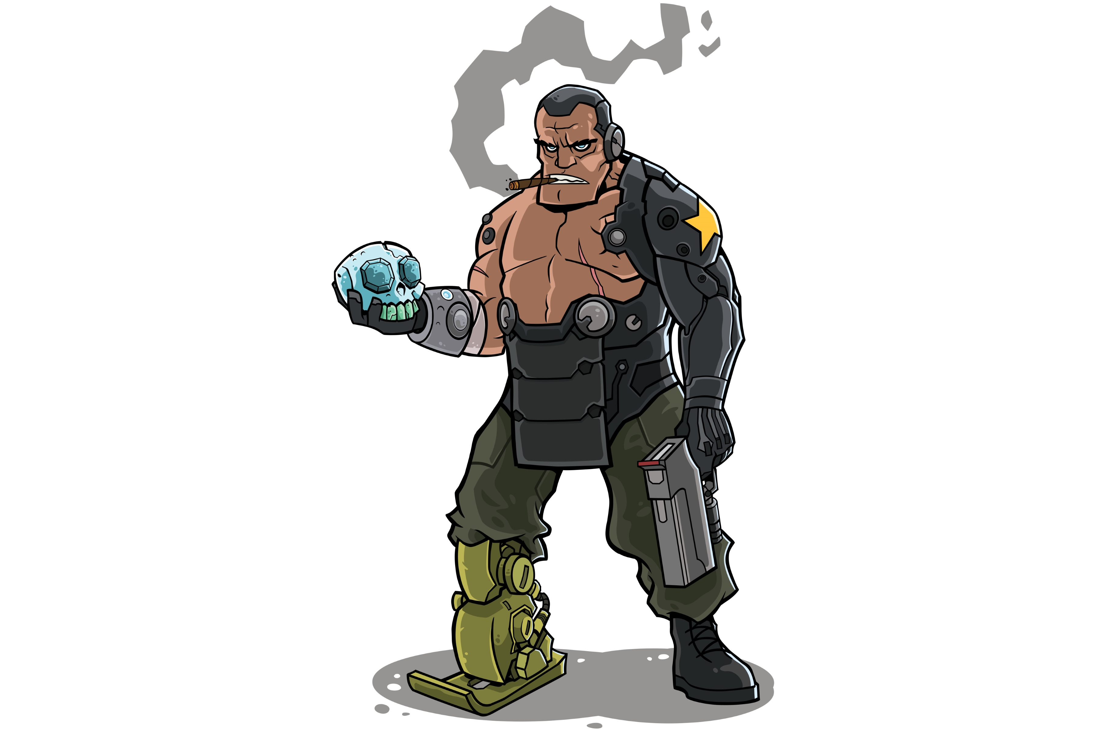 Cyborg, a Technology Illustration by Malchev