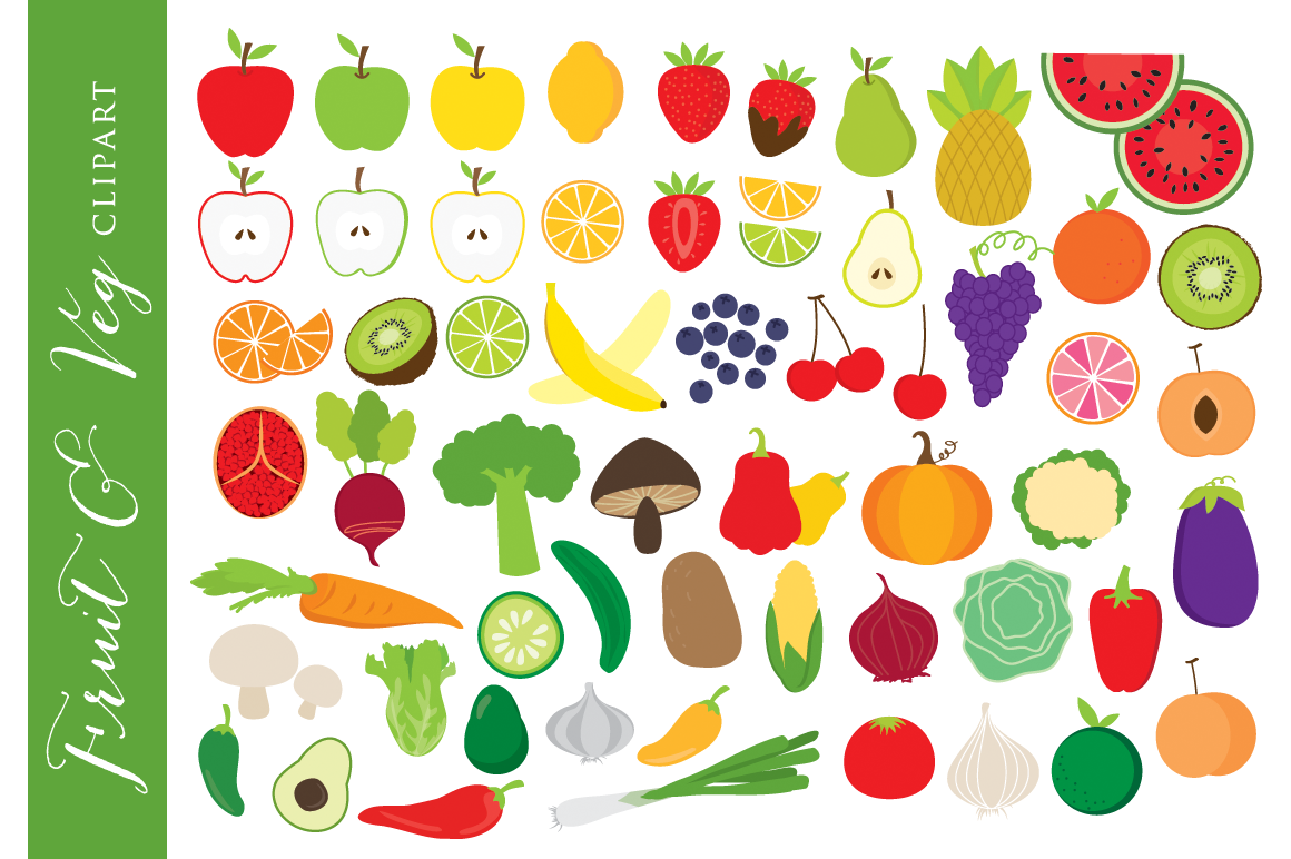 Vegetable clipart fruit clip art, an Illustration by WinchesterLambourne