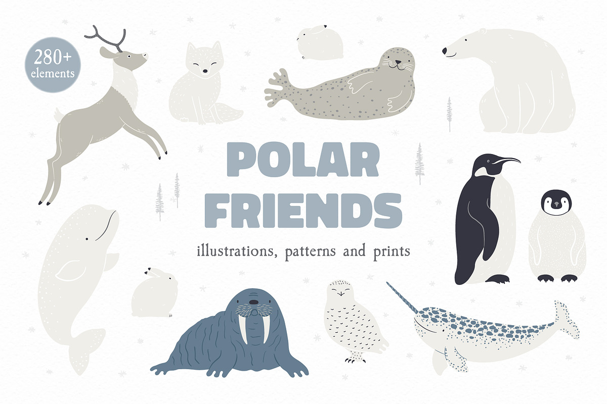 Polar Friends, Arctic Animals Art, an Animal Illustration by sceptical ...