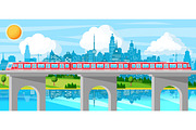 Skytrain and Landscape with, a Technology Illustration by Abscent