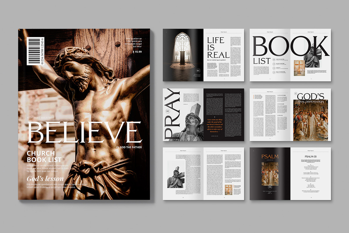 Church Magazine Template, a Magazine Template by BrandPacks