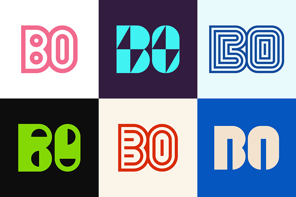 Set of letter BO logos, an Object Graphic by NataliiaVolyk