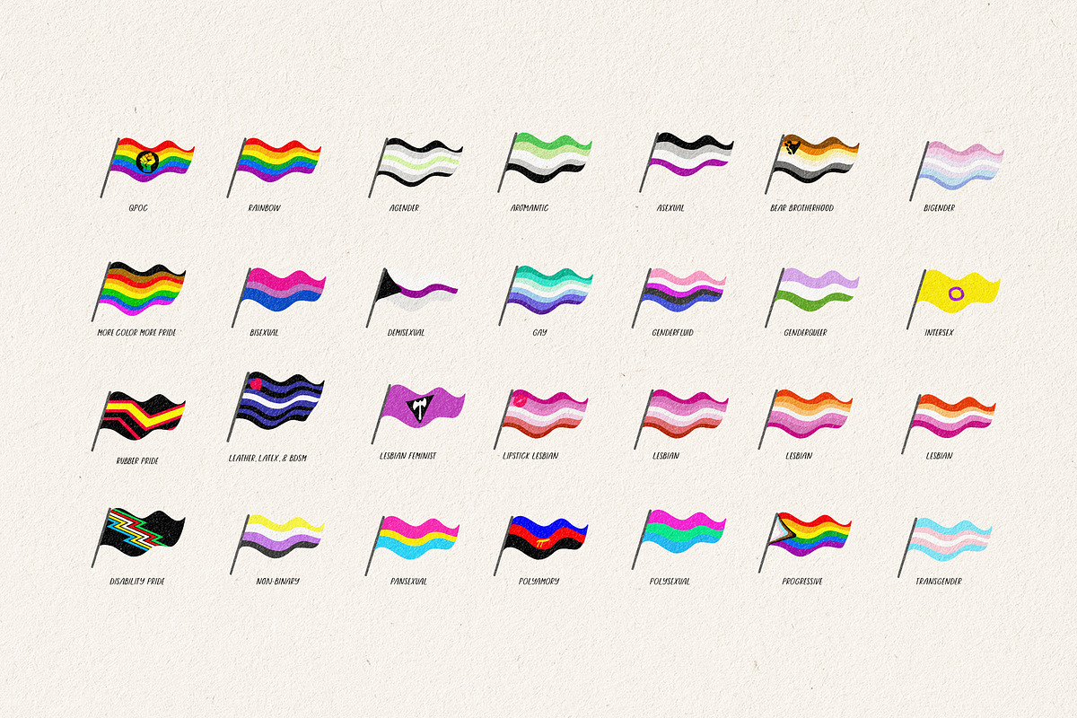 PRIDE - Flags & Elements, a Social Media Template by Sparrow & Snow